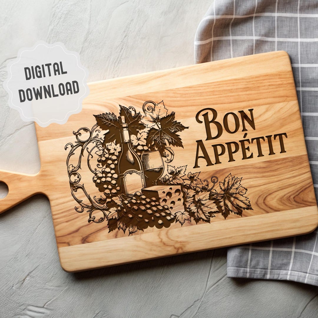 Bon Appétit Svg, Charcuterie Board Svg, Cutting Board Svg Files, Wine ...