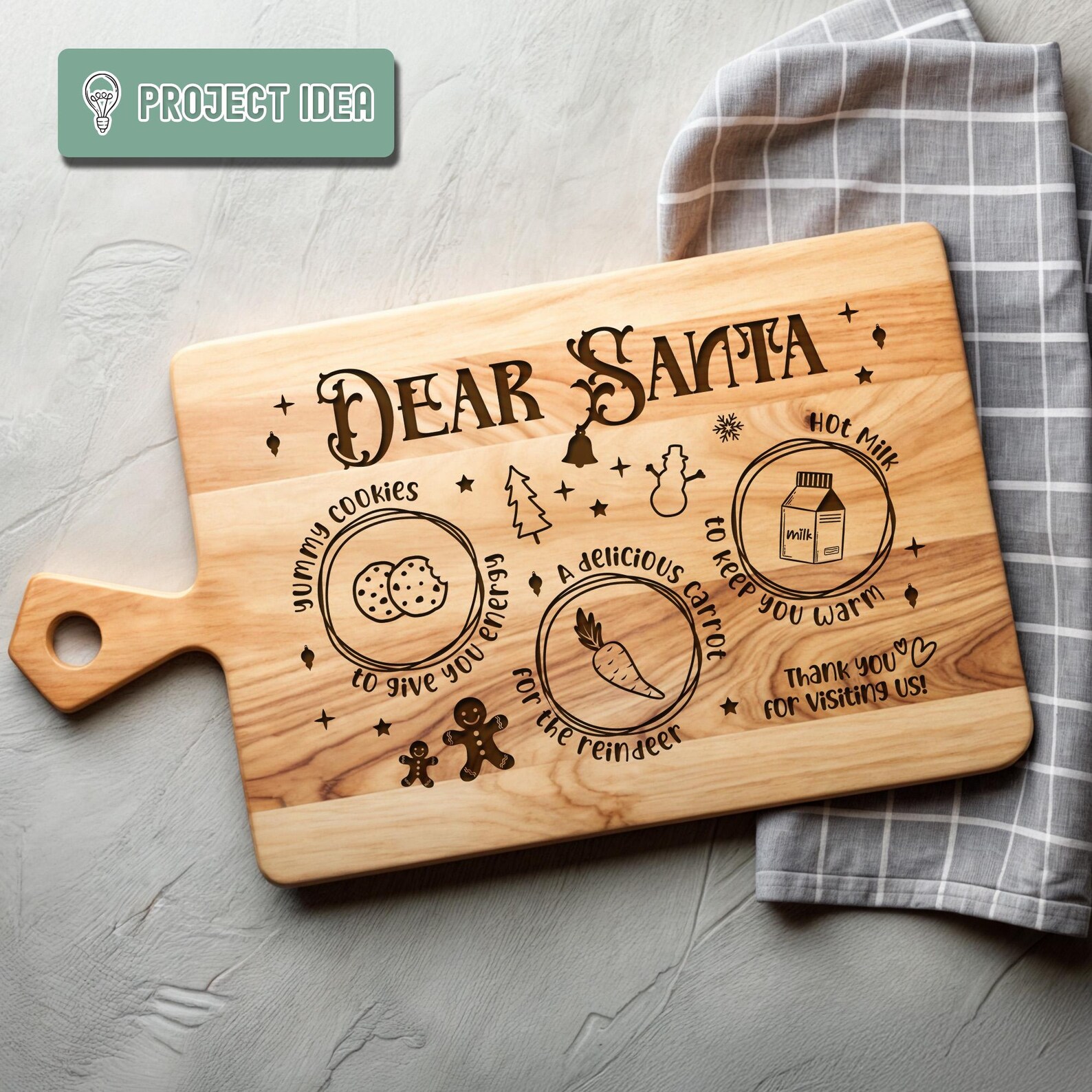 Santa Tray Svg Laser, Santa Cookie Plate, Treats for Santa Svg ...