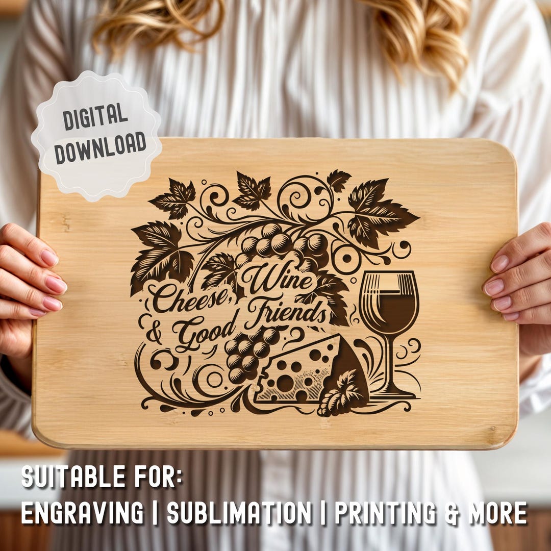 Charcuterie Svg, Wine and Cheese Svg, Chopping Board Svg, Cheese Tray Svg, Glass Board Svg ...