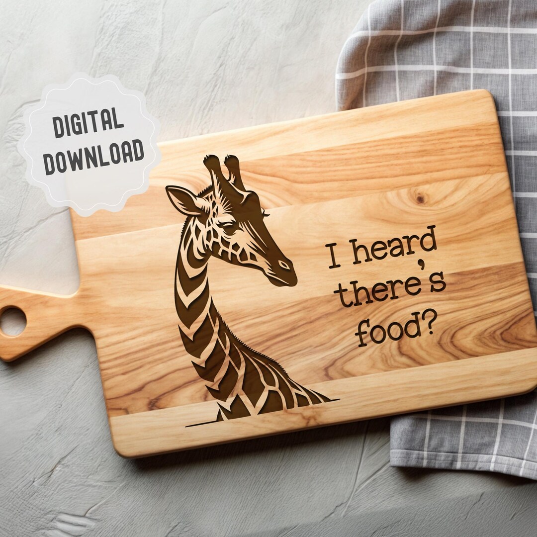 Giraffe Svg, Giraffe Charcuterie Svg, Cutting Board Svg, Safari Animal ...