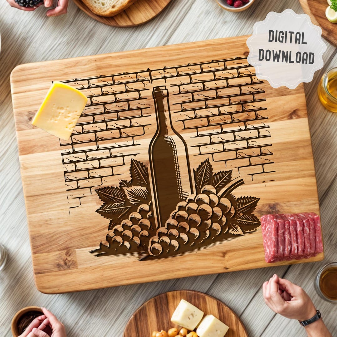 Wine and Cheese Svg, Charcuterie Board Svg, Cutting Board Svg Files, Serving Tray Svg, Farmhouse ...