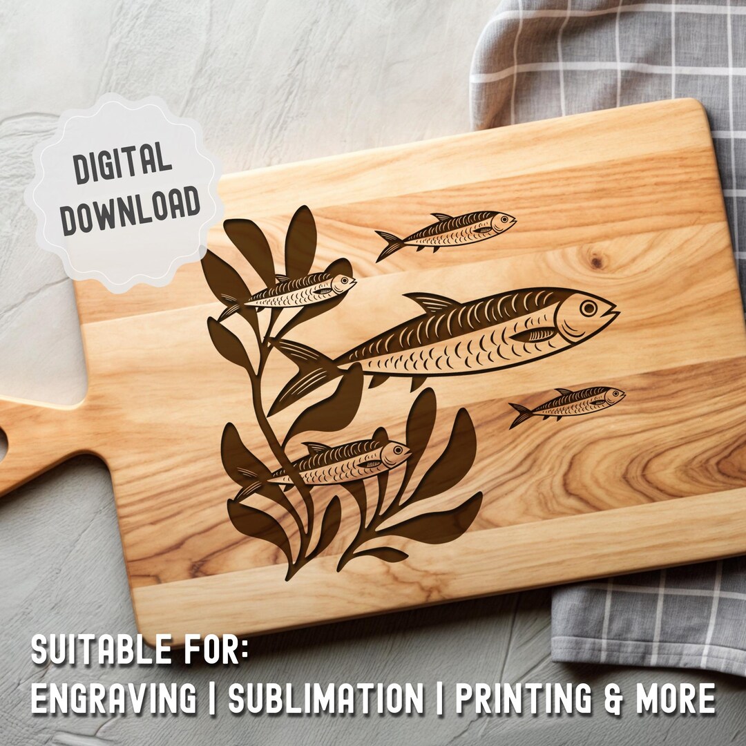 Sardines Svg, School of Sardines, Sea Fish Silhouette, Sardine Cutting ...