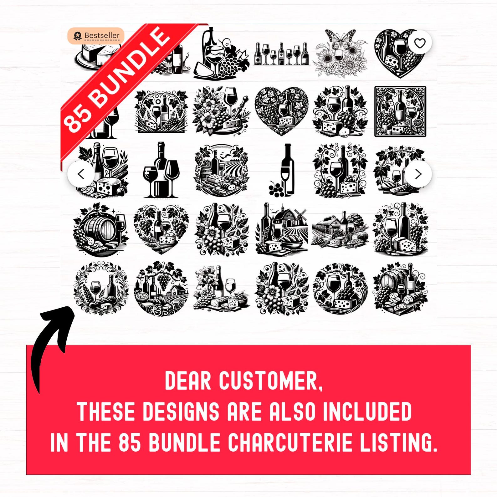 30 Bundle Charcuterie Board SVG Files, Set of BBQ Designs, Cutting ...