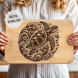 Sea Turtle Svg, Cutting Board Svg, Charcuterie Board Svg, Sea Animal ...