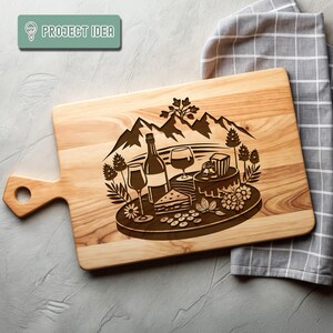 Wine and Cheese Svg, Cutting Board Svg, Charcuterie Svg, Lake House Decor, Vectors for Laser ...