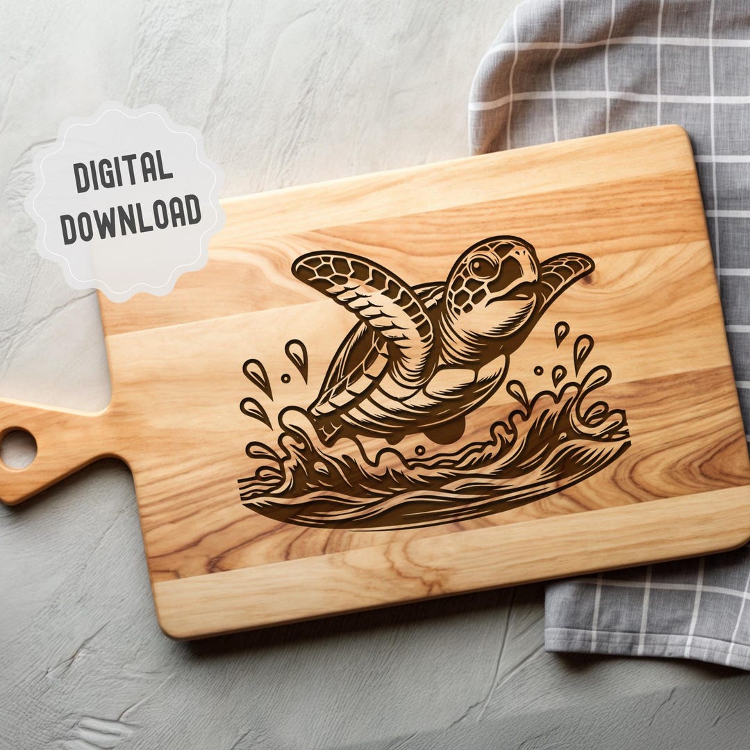 Sea Turtle Svg, Cutting Board Svg, Charcuterie Board Svg, Sea Animal ...