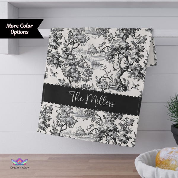 Toile Kitchen Towel - Etsy