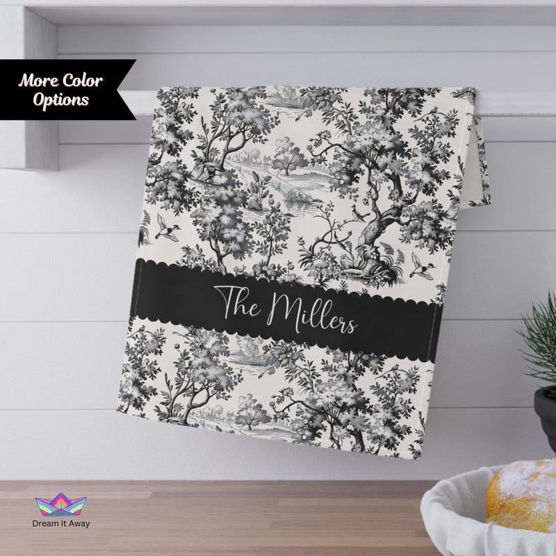 Toile Kitchen Towel - Etsy