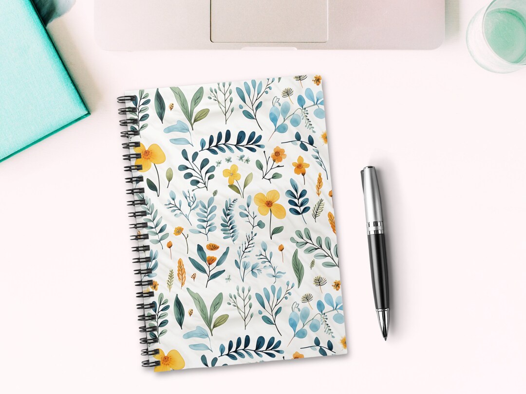 Floral Spiral Notebook With Watercolor Flower Journal Design - Etsy