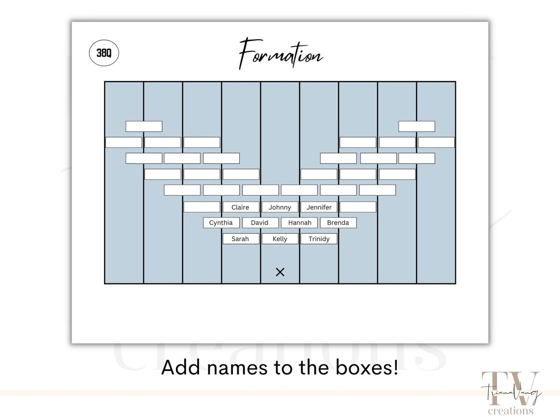 Cheer Formations Template, Cheer Mat Formation, Canva Editable, Pdfs US ...