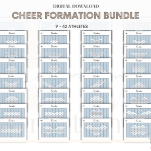 Cheer Formations Template, Cheer Mat Formation, Canva Editable, Pdfs US ...