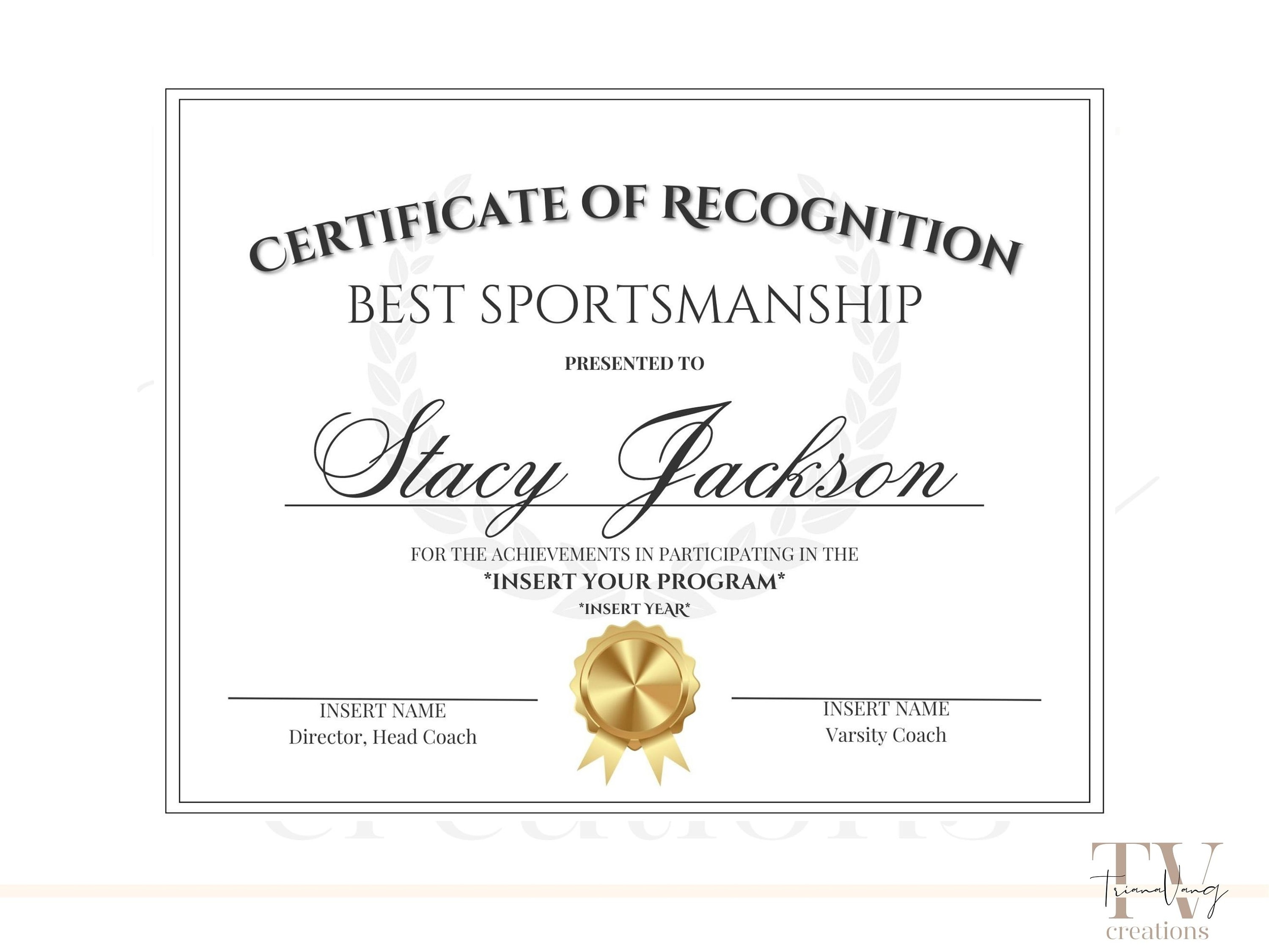 Editable Cheerleading Certificate, Cheer Squad Awards, Printable ...