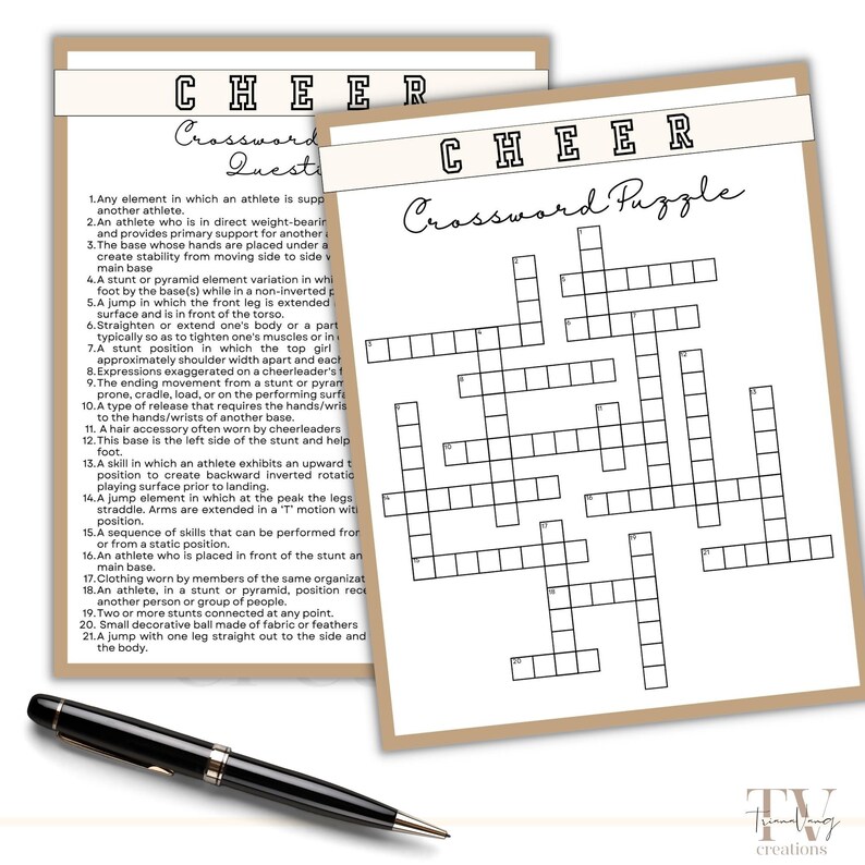 Editable 8 Cheerleading Games Keys canva Templates - Etsy