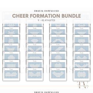 Cheer Formations Template, Cheer Mat Formation, Canva Editable, Pdfs US ...