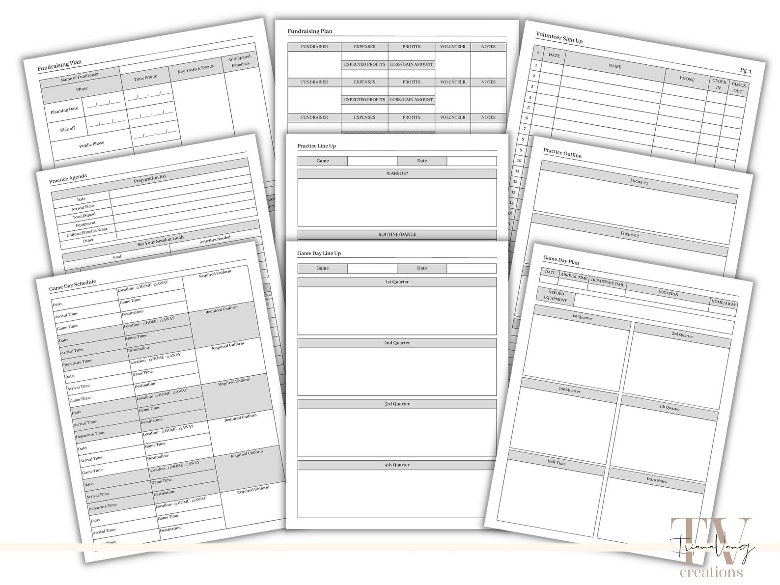 Printable Cheer Handout Templates, CANVA Editable, Athlete Paperwork ...