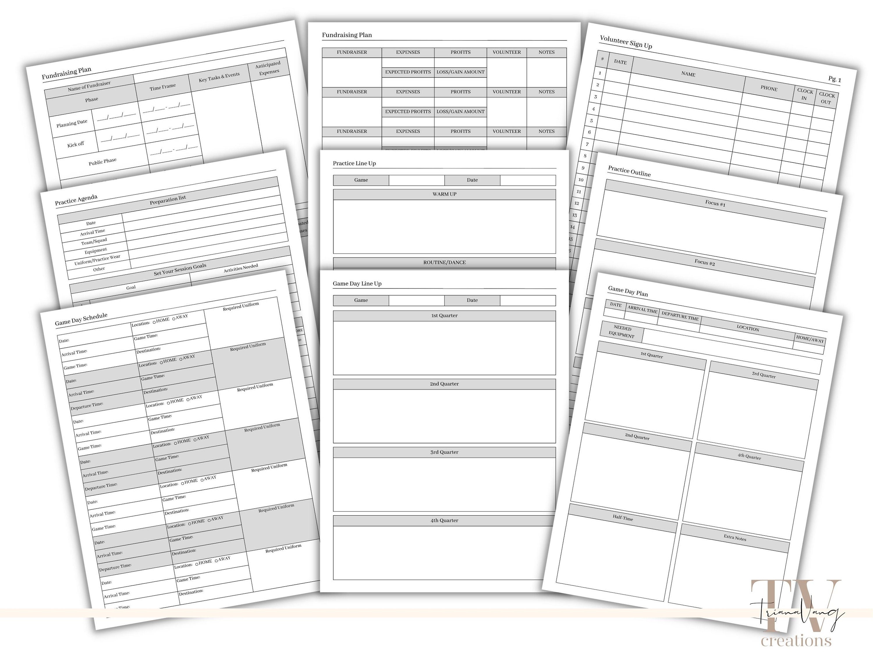 Printable Cheer Handout Templates, CANVA Editable, Athlete Paperwork ...