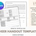 Printable Cheer Handout Templates, CANVA Editable, Athlete Paperwork ...