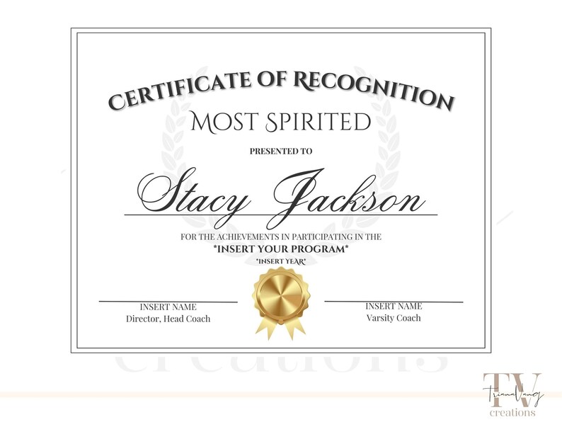 Editable Cheerleading Certificate, Cheer Squad Awards, Printable ...