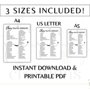 Cheer Travel Checklist, Travel Packing List (PDF + INSTANT DOWNLOAD) - Etsy