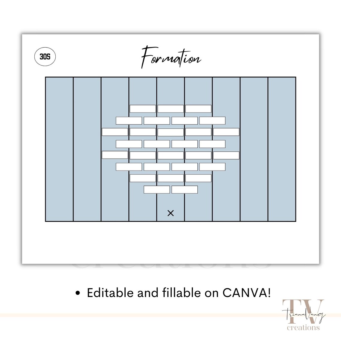 Cheer Formations Template, Cheer Mat Formation, Canva Editable, Pdfs US ...