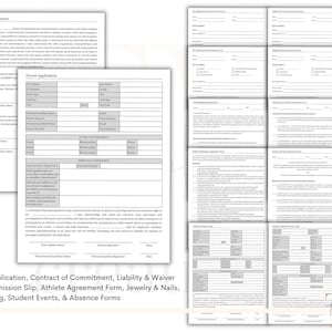 Printable Cheer Handout Templates, CANVA Editable, Athlete Paperwork ...