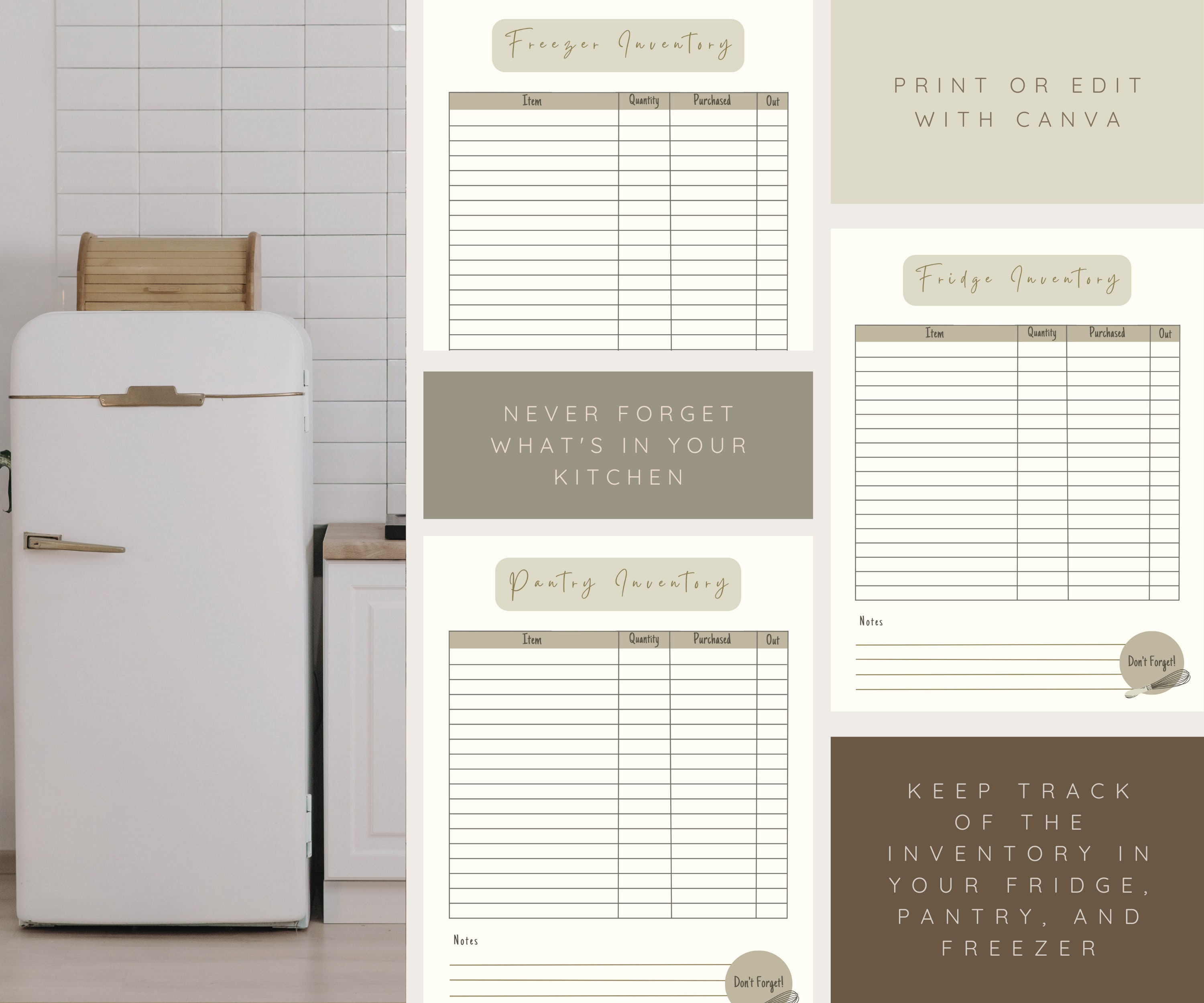 Simple Meal Planner Modern Bundle - Etsy