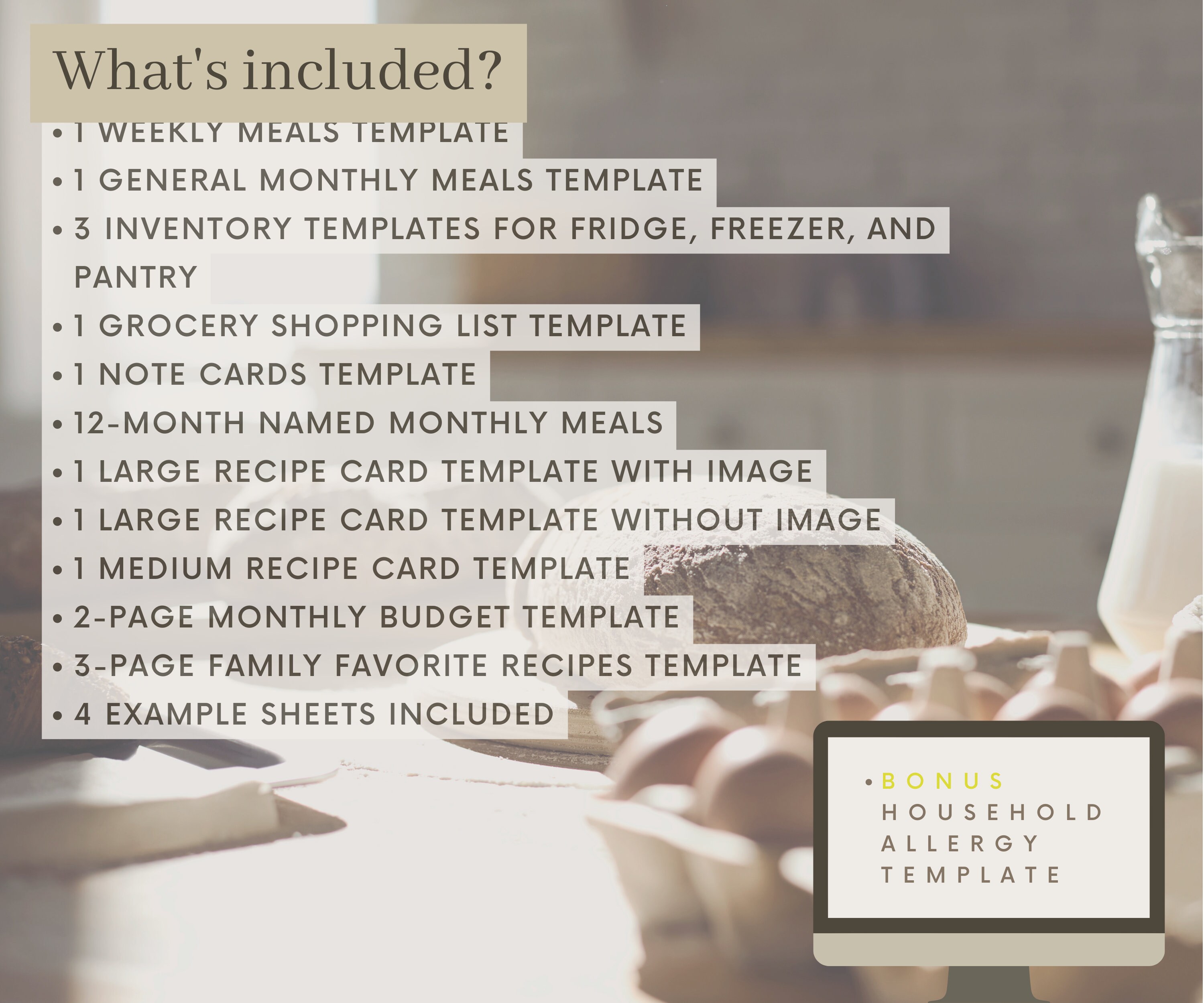 Simple Meal Planner Modern Bundle - Etsy