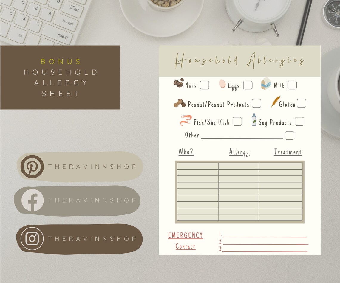 Simple Meal Planner Modern Bundle - Etsy