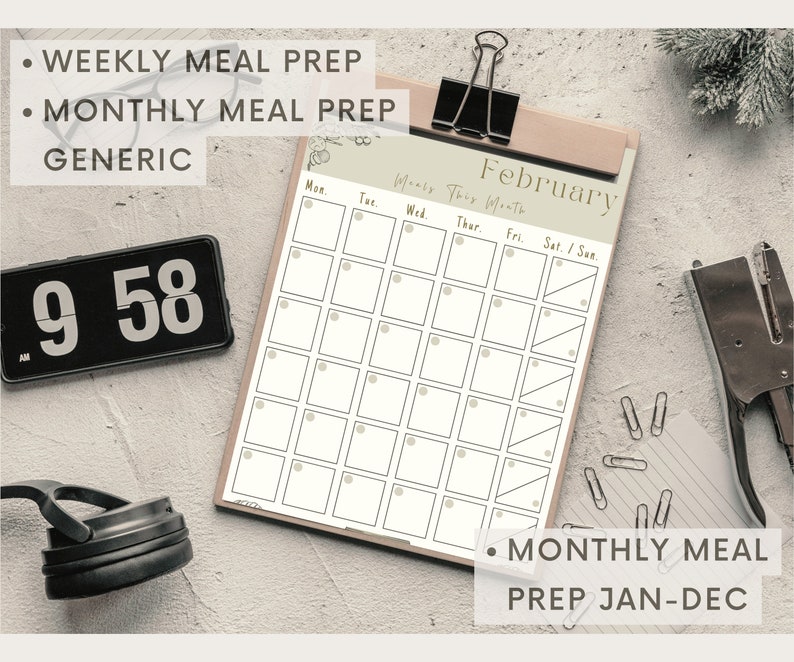 Simple Meal Planner Modern Bundle - Etsy
