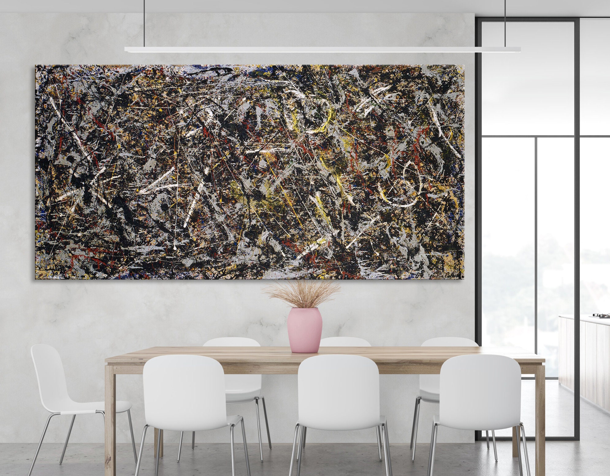 Jackson Pollock Alchemy Canvas Print Bright Colorful Living Room Modern ...