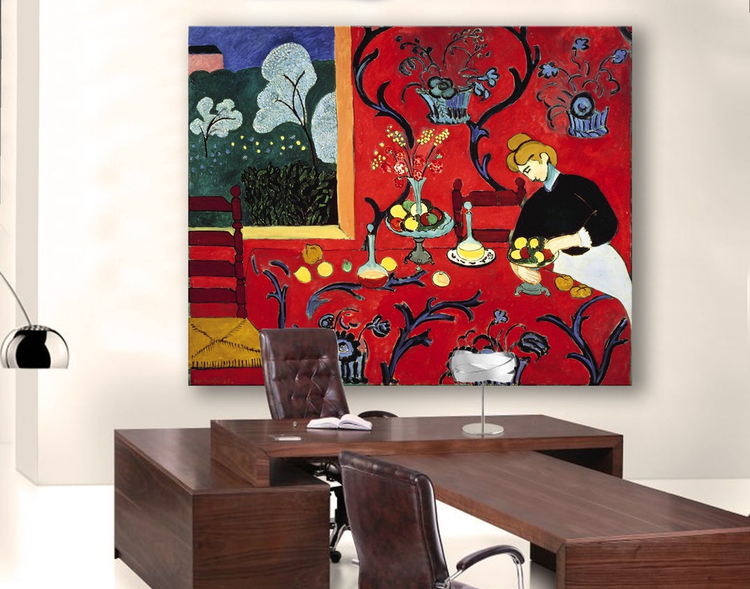 Henri Matisse the Dessert (harmony in Red 1908) Print on Canvas Bright ...