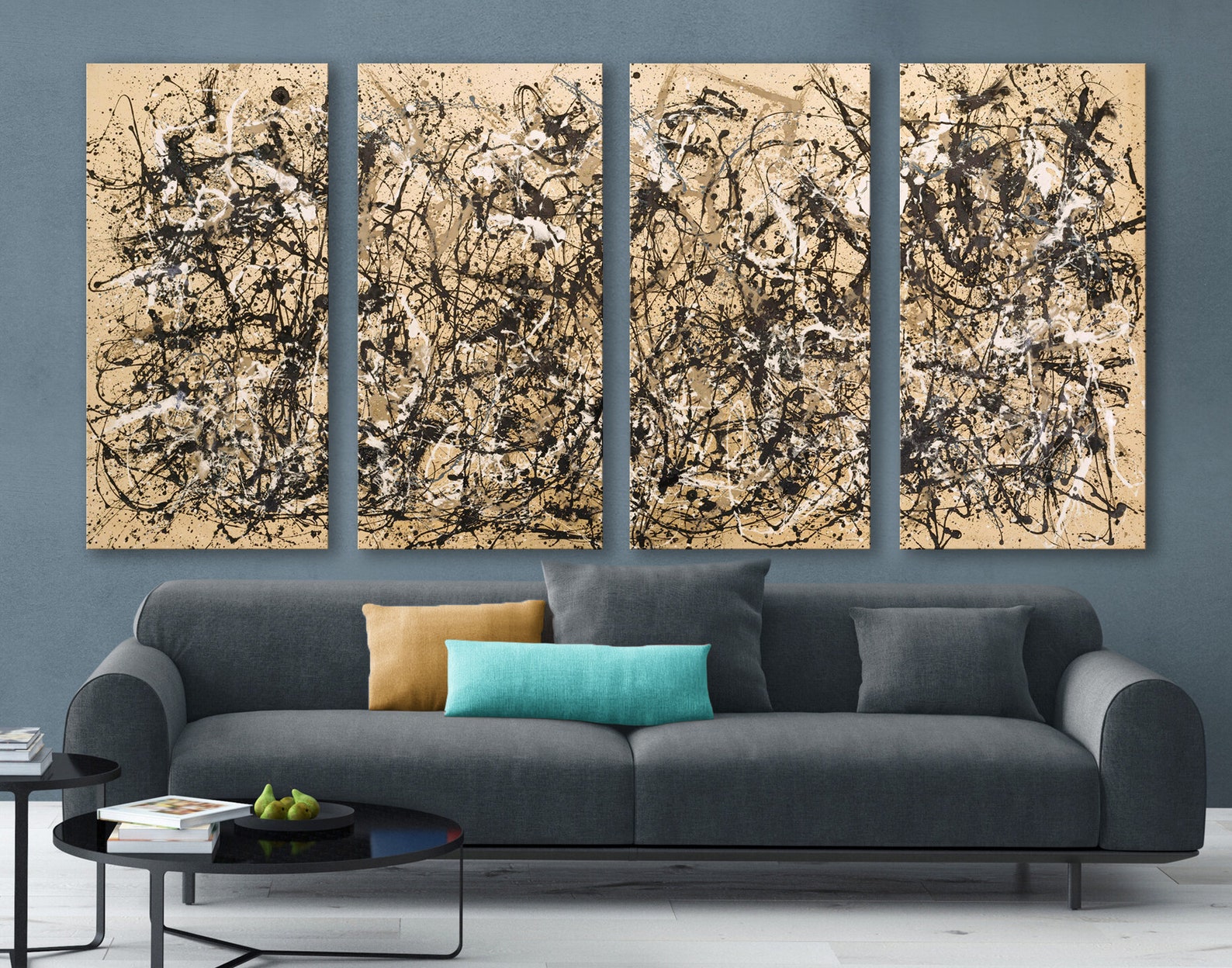 Jackson Pollock Autumn Rhythm No.30 Canvas Print Abstractionism Bright ...