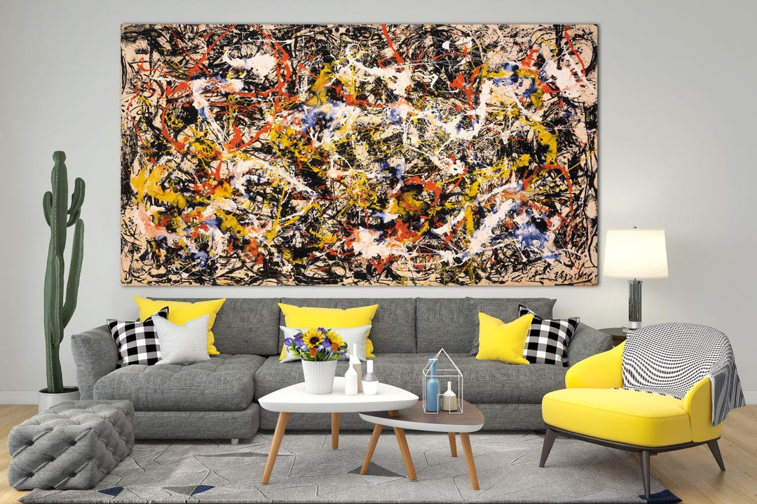 Jackson Pollock Convergence Canvas Print Abstractionism Bright Colorful ...