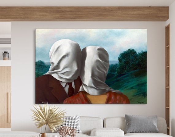 The Lovers Painting By Rene Magritte