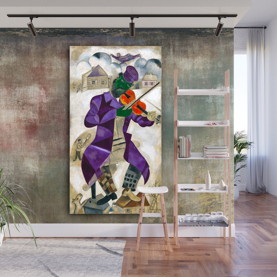Marc Chagall's the Green Violinist Extra Large Print on Canvas Bright ...