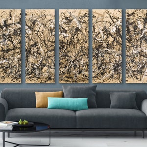 Jackson Pollock Autumn Rhythm No.30 Canvas Print Abstractionism Bright ...