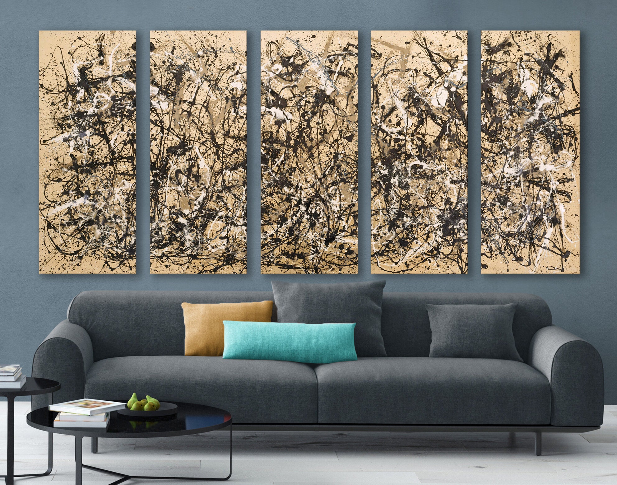 Jackson Pollock Autumn Rhythm No.30 Canvas Print Abstractionism Bright ...