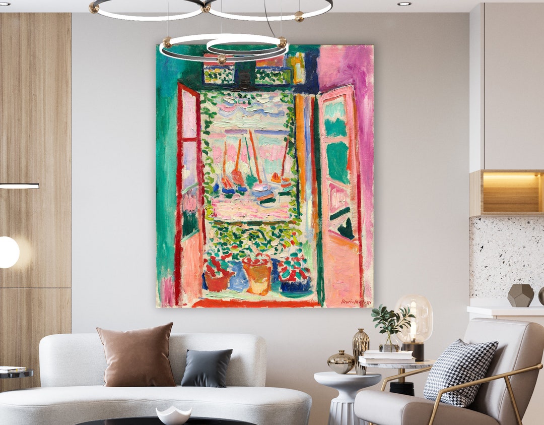 Henri Matisse the Open Window Print on Canvas Bright Colorful Living ...