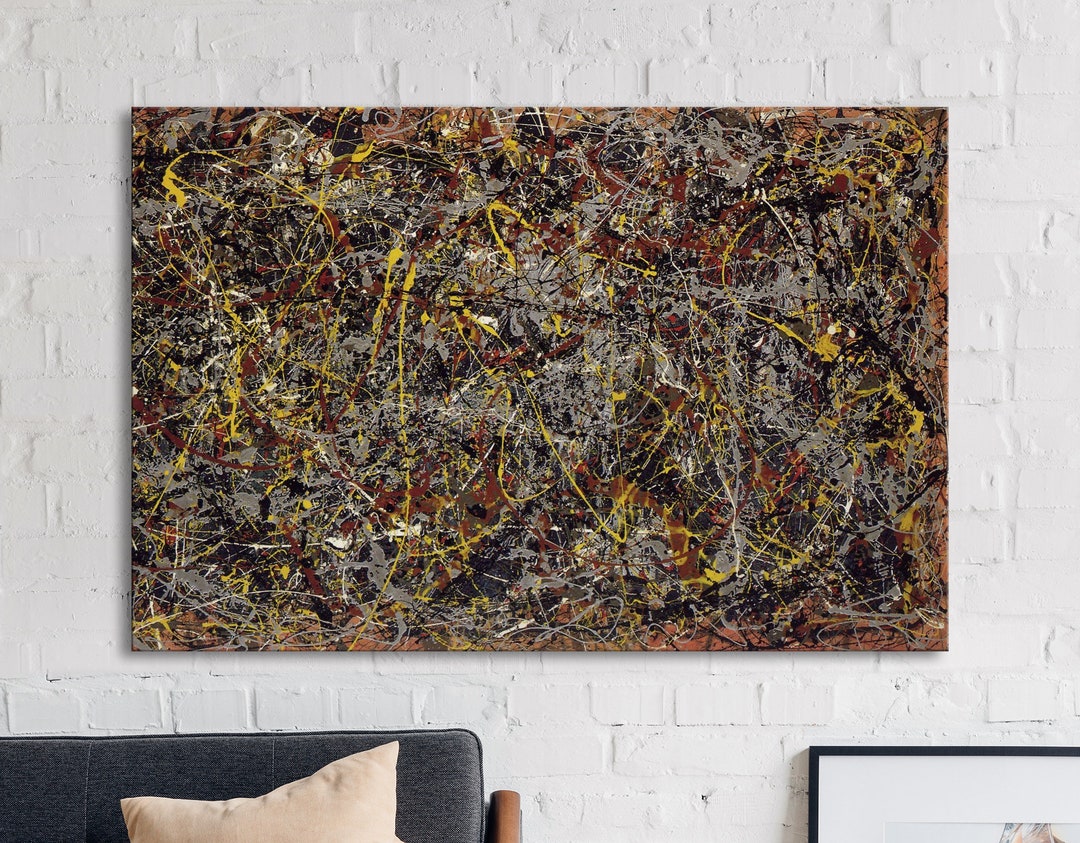 Jackson Pollock Number 5 Print Canvas Bright Colorful Living Room Extra ...