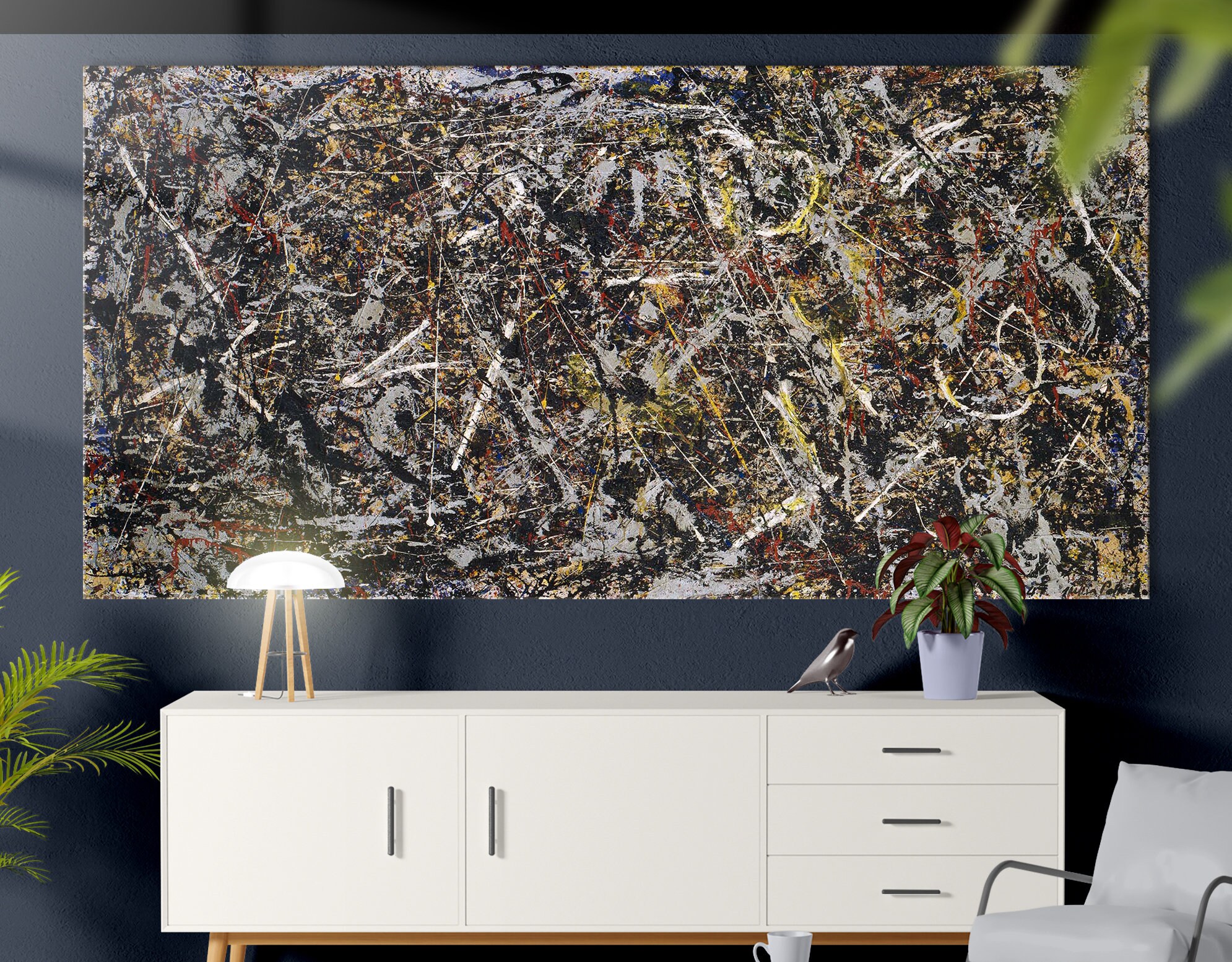 Jackson Pollock Alchemy Canvas Print Bright Colorful Living Room Modern ...