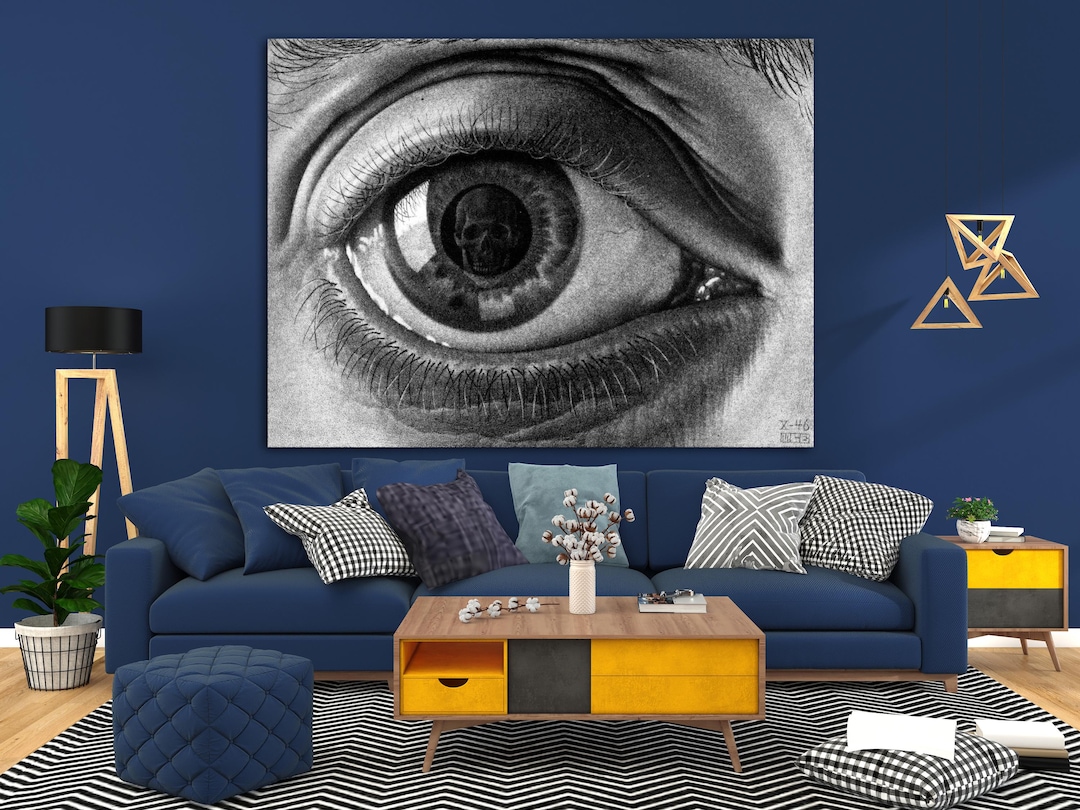 M.C. Escher Eye Print Canvas Famous Modern Living Room Wall Decor ...