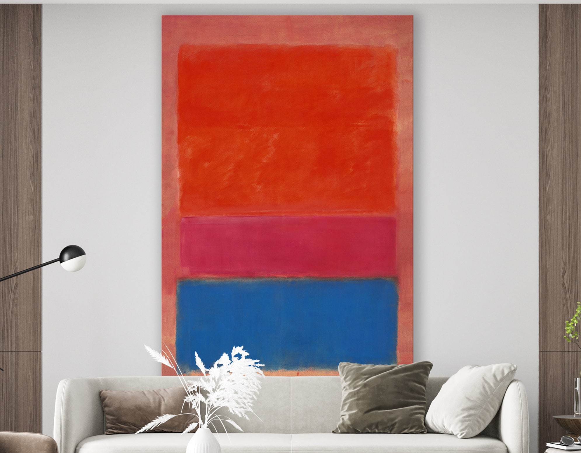 Mark Rothko Nr. 1 Royal Rot und Blau Druck auf Leinwand, leuchtend bunt ...