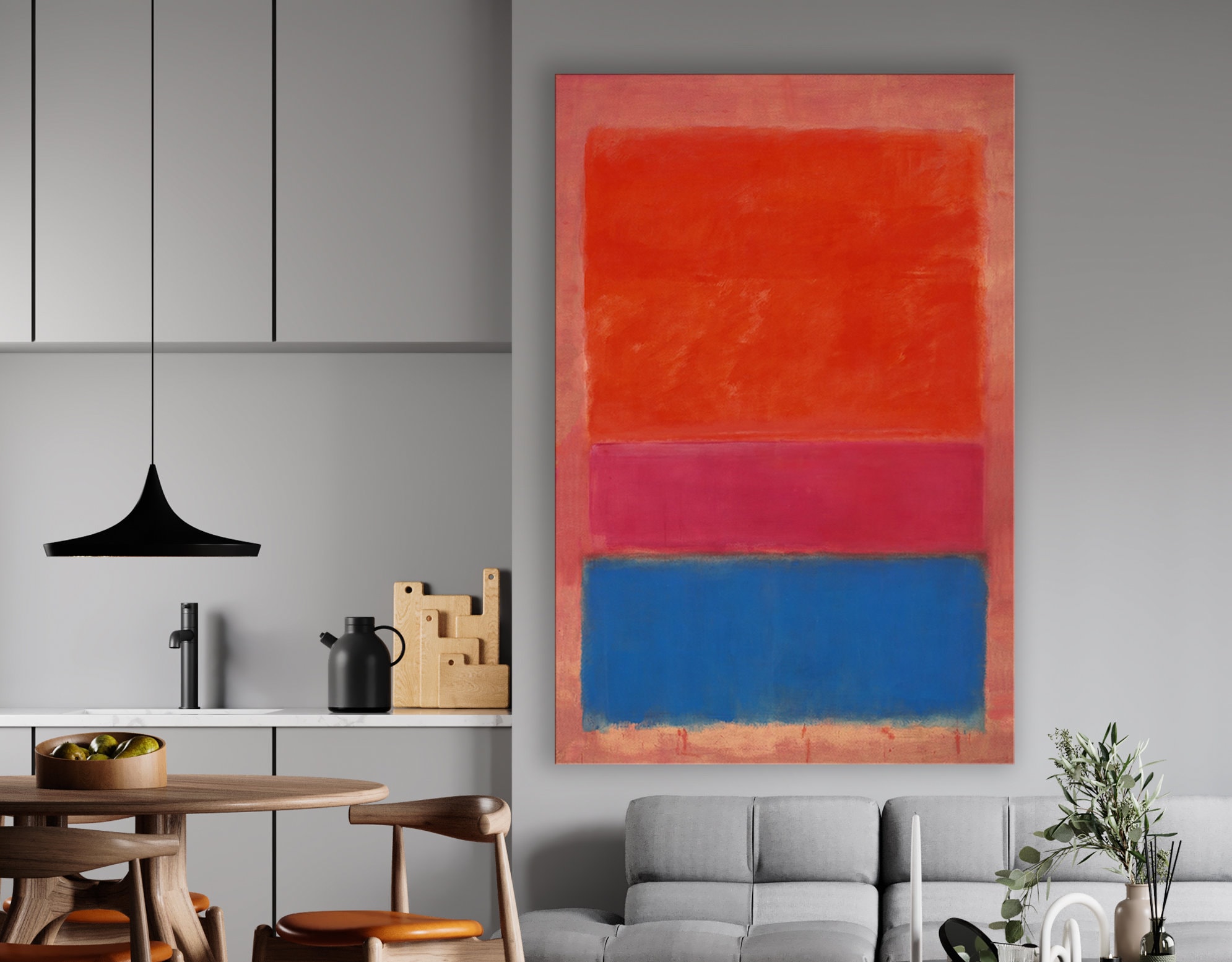 Mark Rothko Nr. 1 Royal Rot und Blau Druck auf Leinwand Helle Bunt ...