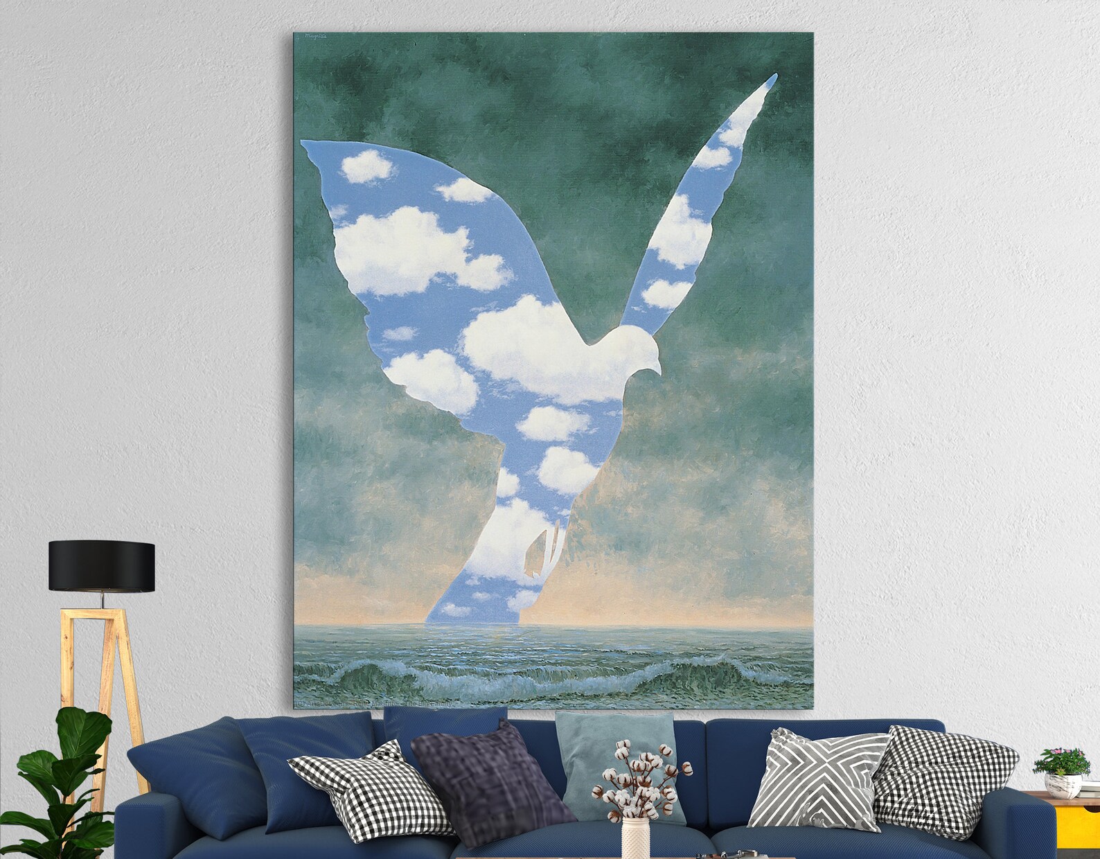 Rene Magritte the Big Family Print on Canvas Print Bright Colorful ...