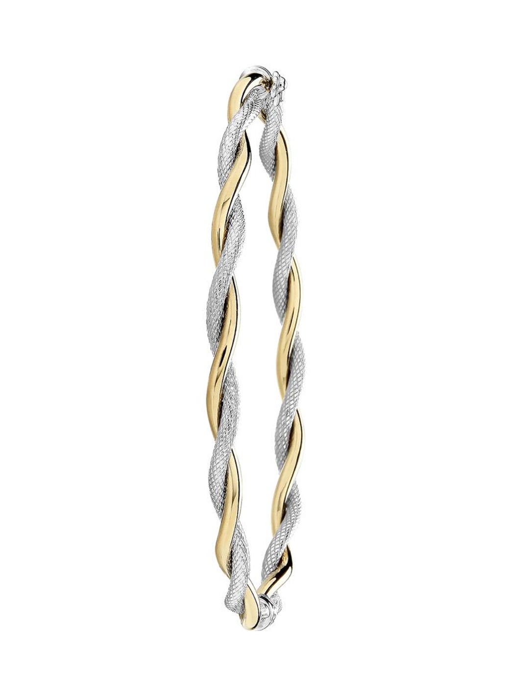 9CT Y/gold W/gold Hinged Bangle - BARRETT JEWELLERY Elegant and ...