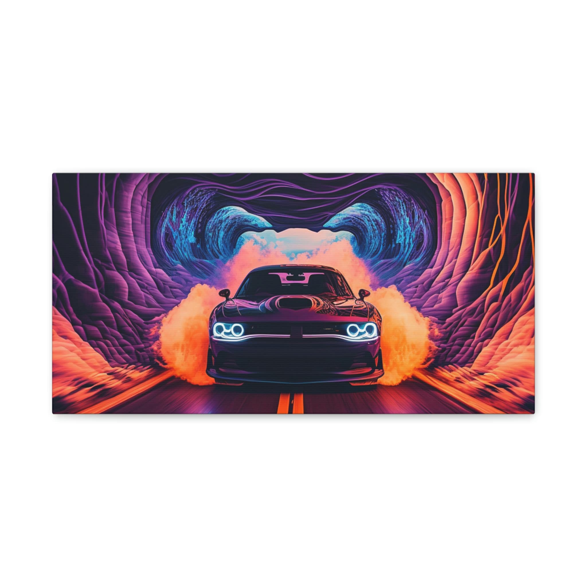 Ready to Hang Canvas Neon Hellcat Home Decor Office Decor Wall Art - Etsy