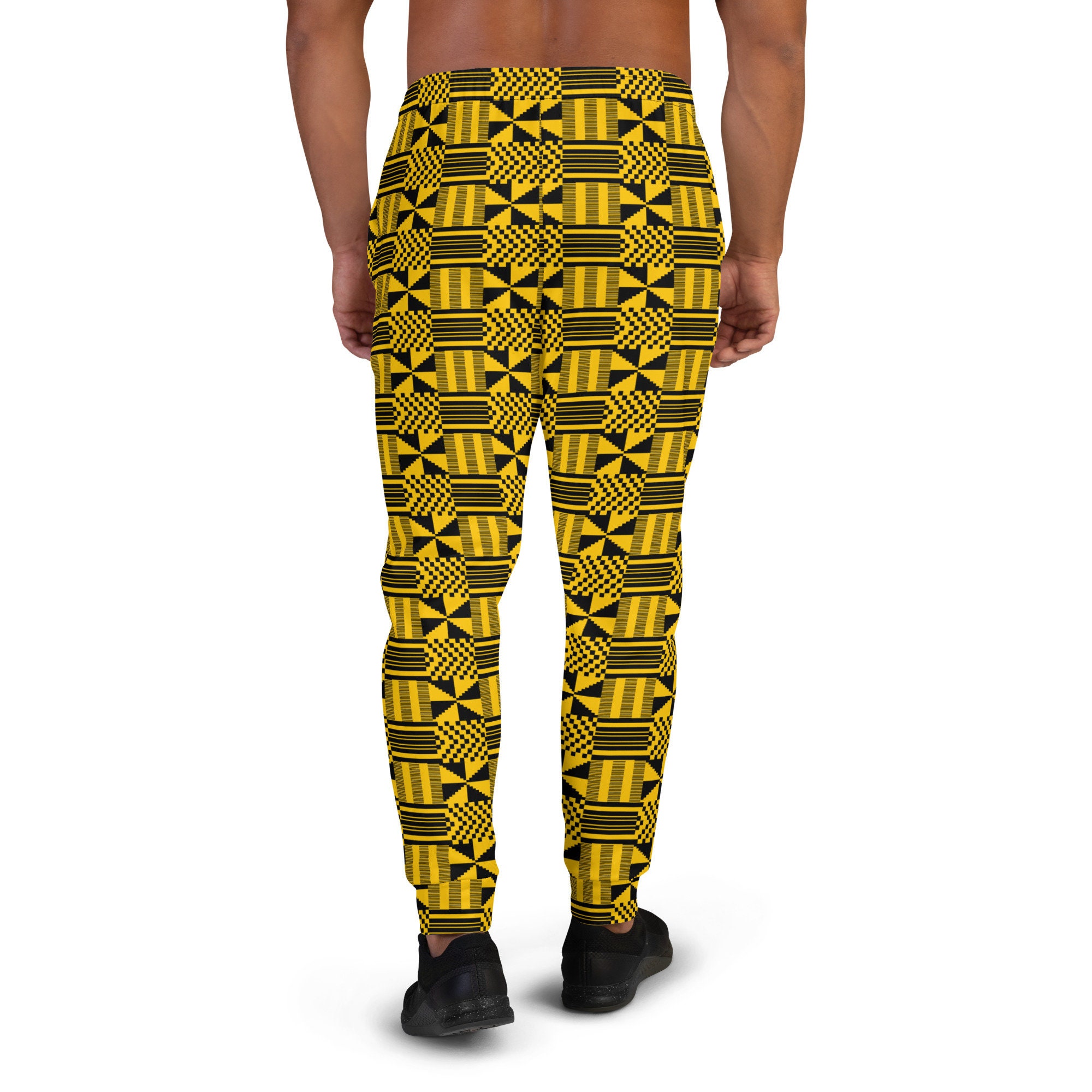 Lencho Kente African Print Joggers for Men - Ethnic Inspired ...