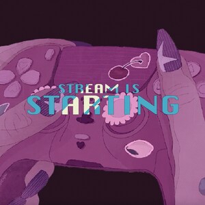 Pink Sticker Remote Animated Stream Overlays / VTUBER Stream Overlay ...