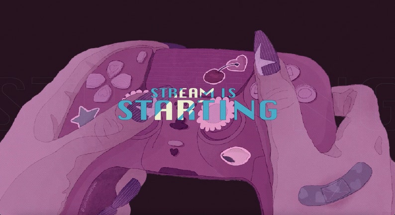 Pink Sticker Remote Animated Stream Overlays / VTUBER Stream Overlay ...