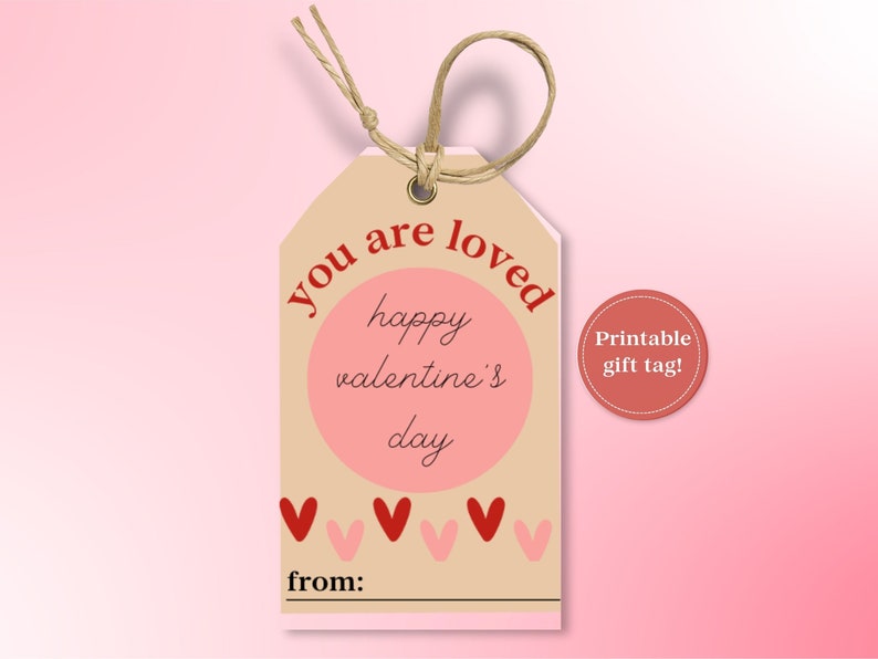 Printable Valentine's Day Gift Tags, Gift Tags for Valentine's Day ...